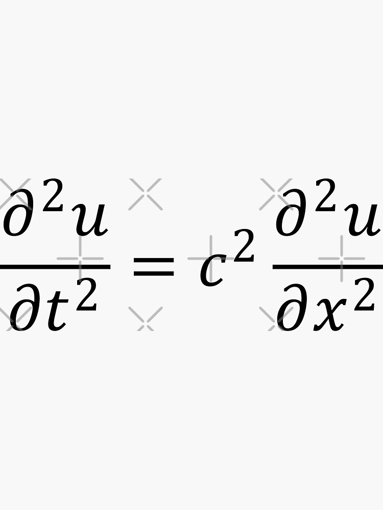 "d'Alembert Wave Equation - Electromagnetism And Physics" Sticker for ...