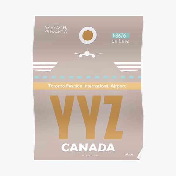 "YYZ Toronto CANADA airport" Poster for Sale by Aviators | Redbubble