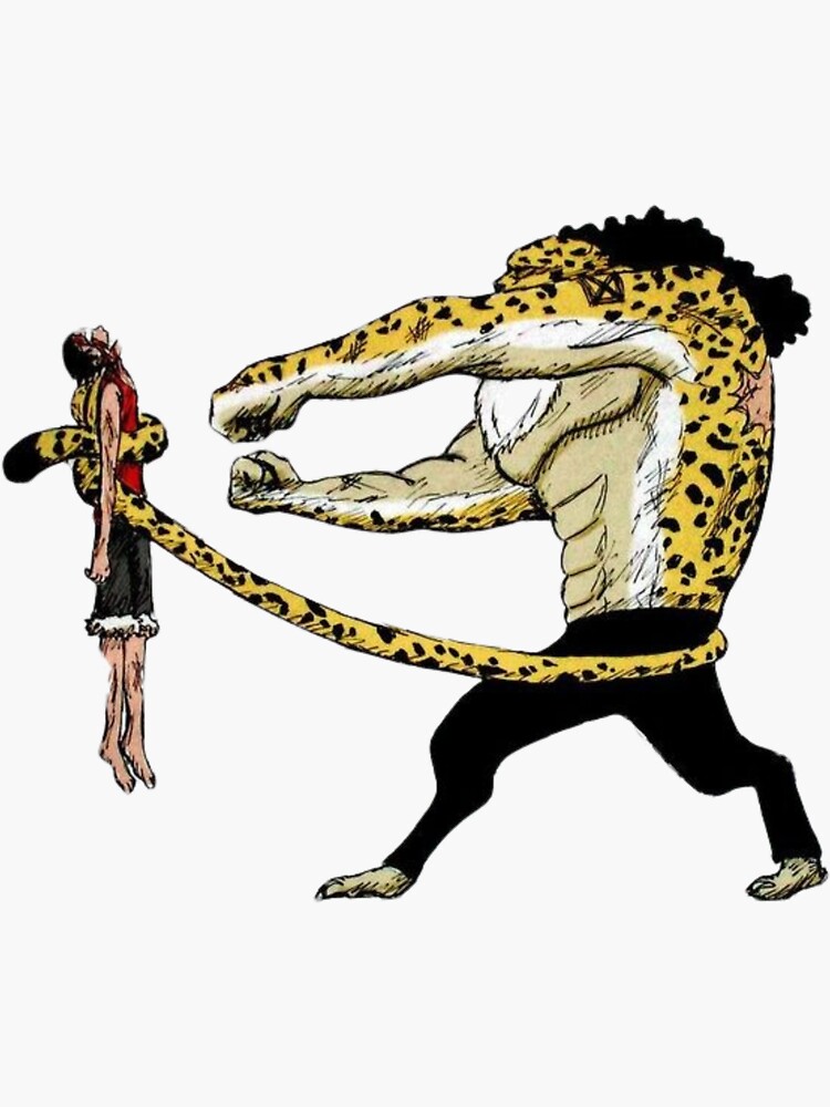 "Luffy Faces rob lucci" Sticker for Sale by Sbgh | Redbubble