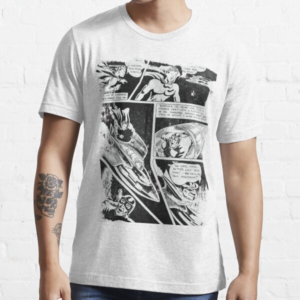 "Worn out magazine | Black and white vintage comics space battle scene ...