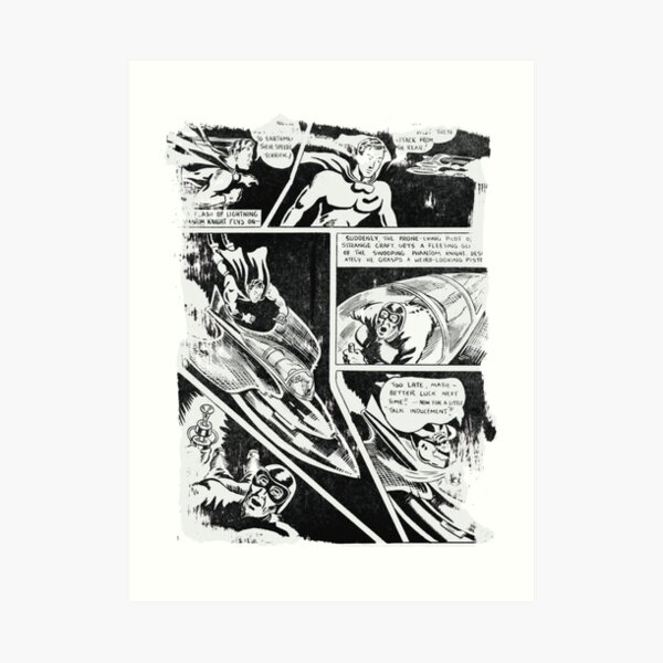 "Worn out magazine | Black and white vintage comics space battle scene ...