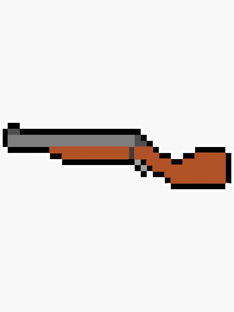 "8 Bit Shotgun" Sticker for Sale by ShotgunFun | Redbubble