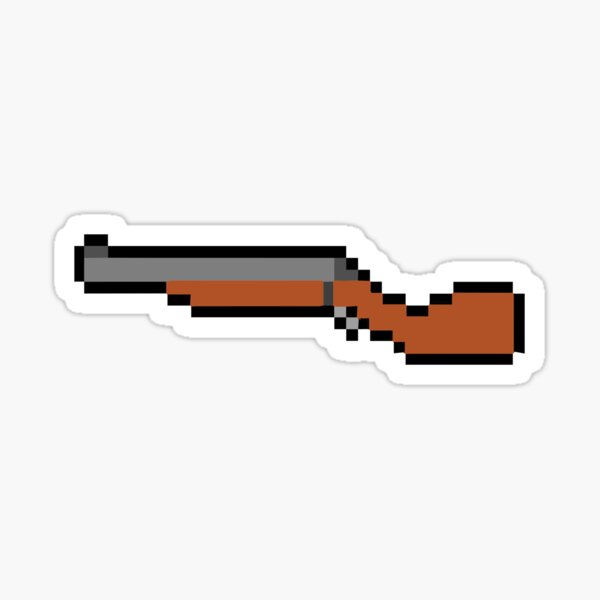 "8 Bit Shotgun" Sticker for Sale by ShotgunFun | Redbubble