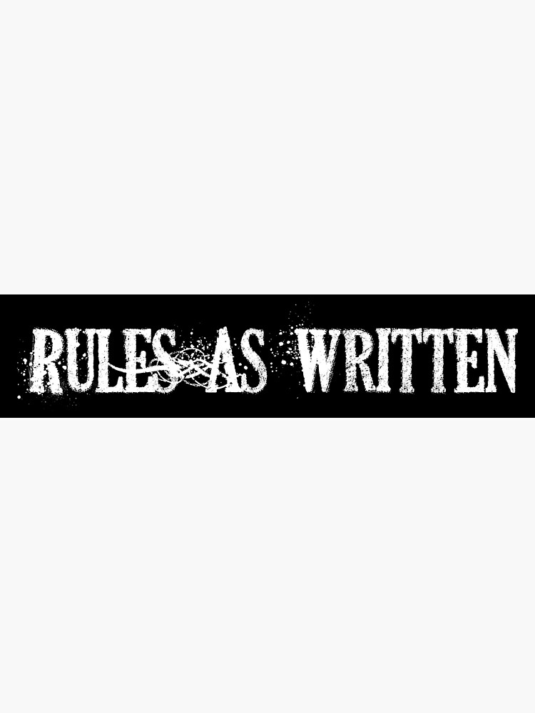 Rules As Written Premium Matte Vertical Poster sold by Carlos Alonso ...