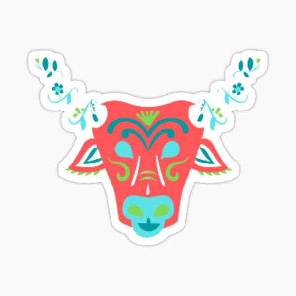 "cow head" Sticker for Sale by CMKDigital | Redbubble