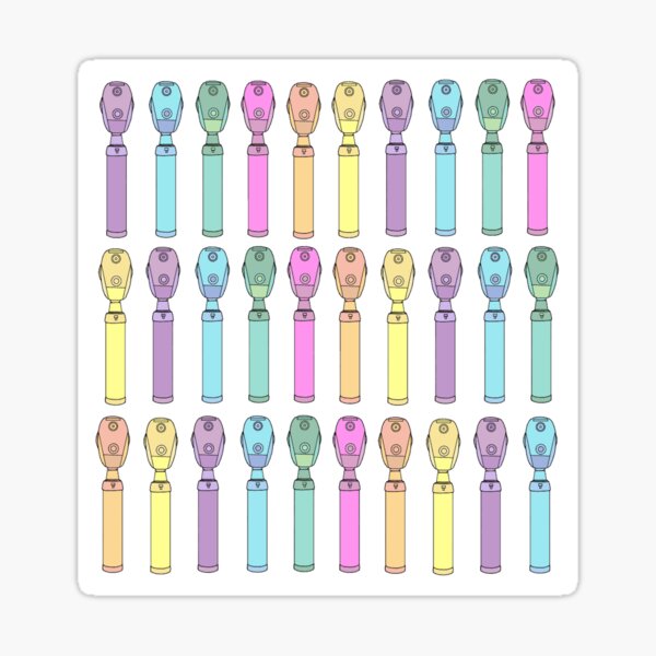 "Eye Exam Multicolor Direct Ophthalmoscopes" Sticker for Sale by ...