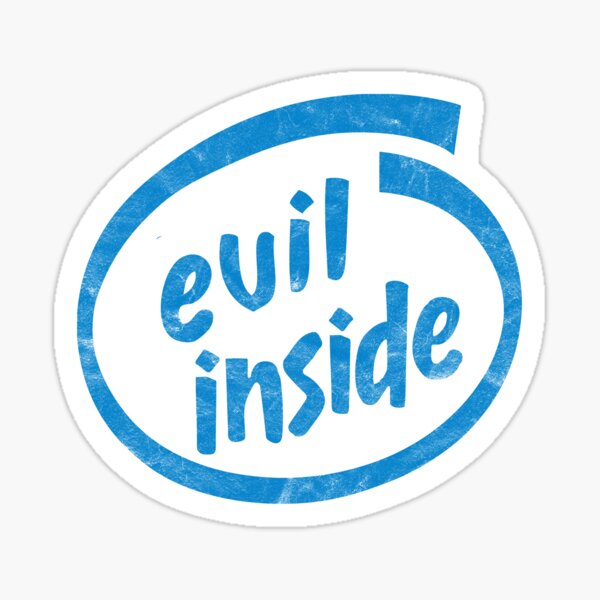 "Evil Inside - Distressed Design" Sticker for Sale by risible | Redbubble