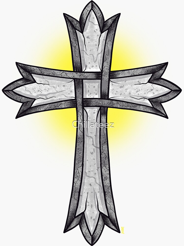 "Interlinked cross" Sticker for Sale by Chillateez | Redbubble