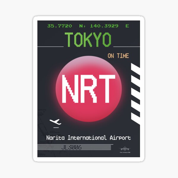 "NRT Narita International airport" Sticker for Sale by Aviators | Redbubble