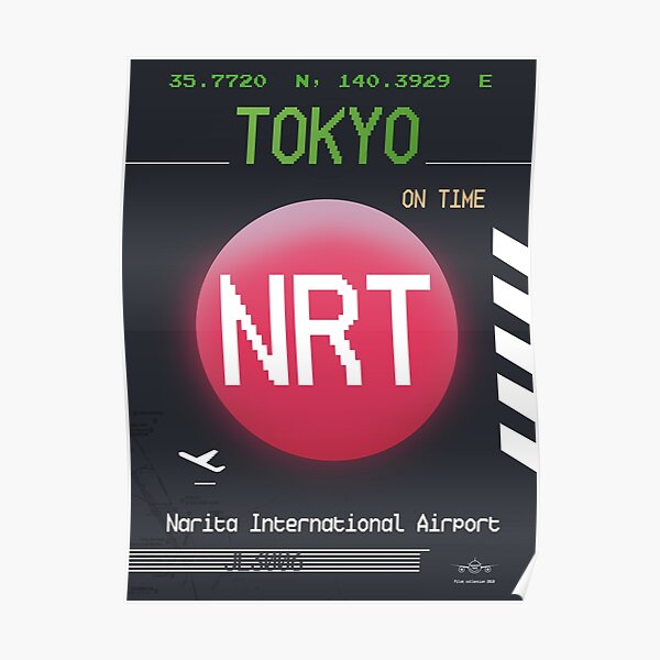 "NRT Narita International airport" Poster for Sale by Aviators | Redbubble