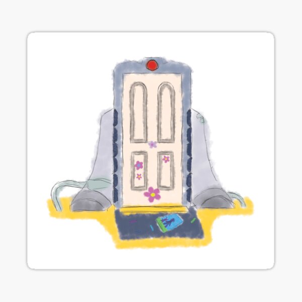 "Monsters inc boo's door watercolor" Sticker for Sale by birbdoesart ...