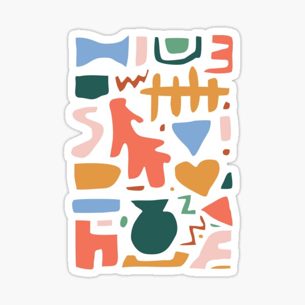 "abstrak colorfull shapes" Sticker for Sale by killzilla | Redbubble