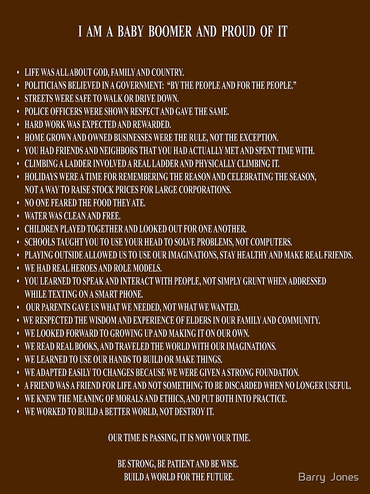 "I Am A Baby Boomer and Proud Of It - Word Art" Poster by barrysart ...