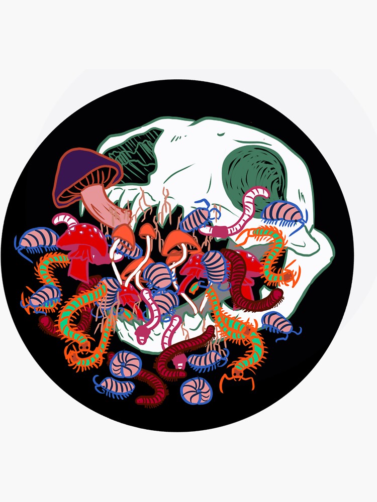 "Decay Design" Sticker for Sale by AHappyScavenger | Redbubble