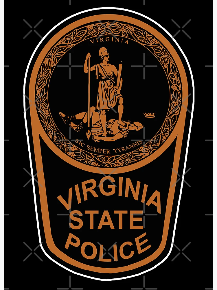 Virginia State Police Badge Police Key Chain State Of Virginia Trooper