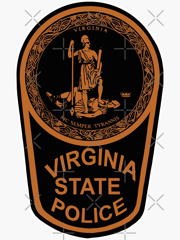 "Virginia State Police - Badge Police patch - Trooper" Sticker for Sale ...