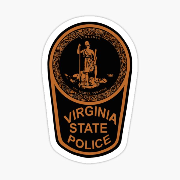 "Virginia State Police - Badge Police patch - Trooper" Sticker for Sale ...