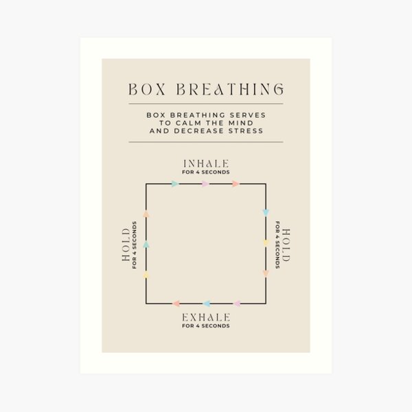 "Box Breathing | Pastel Rainbow on Sand | Grounding Breathing ...
