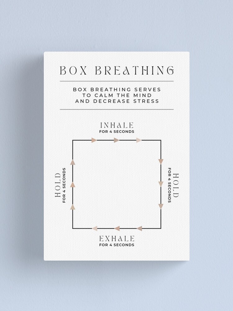 "Box Breathing | Neutral Beige on White | Grounding Breathing ...
