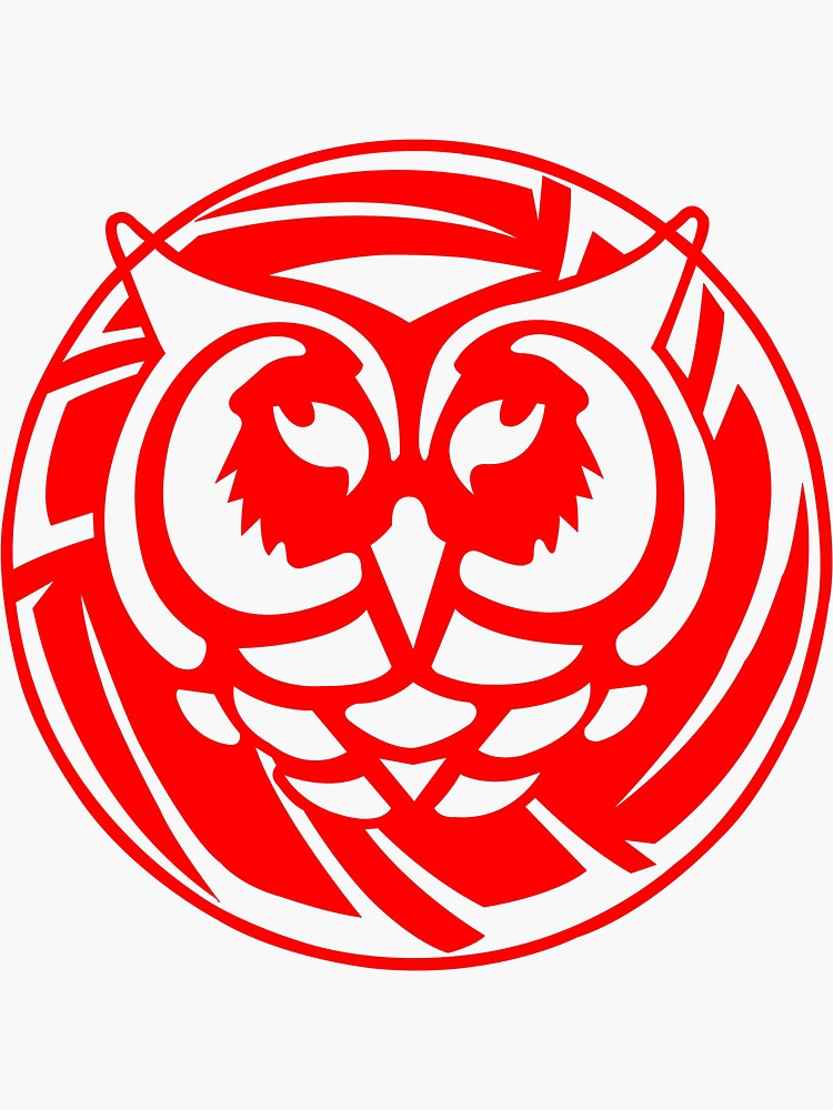 "red owel" Sticker for Sale by Larutancapbadak | Redbubble