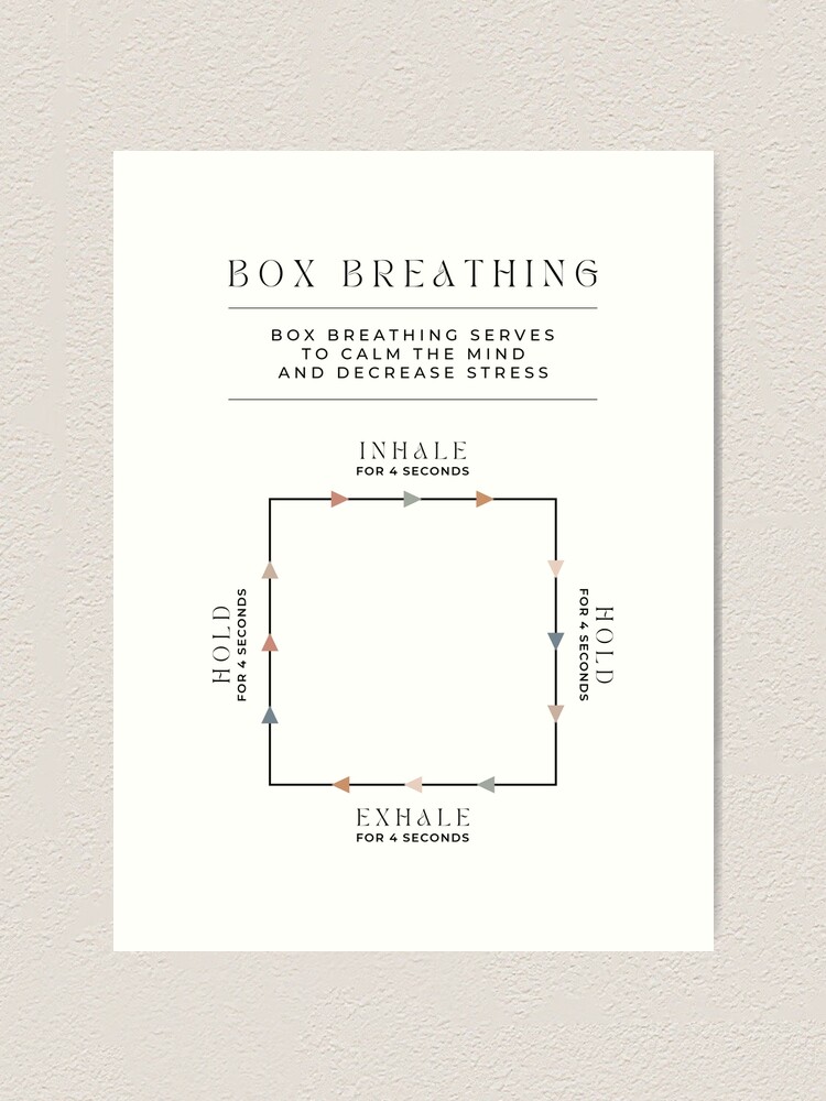 "Box Breathing | Earthy on White | Grounding Breathing Techniques for ...