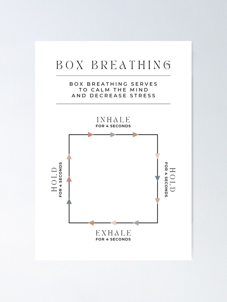 "Box Breathing | Earthy on White | Grounding Breathing Techniques for ...