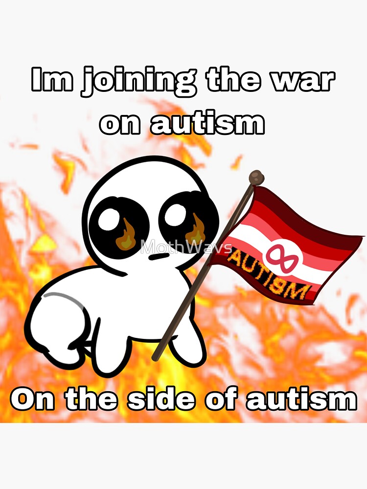 Pegatina «versión 1 TBH Creature / Autism Creature + Evil Autism Flag ...
