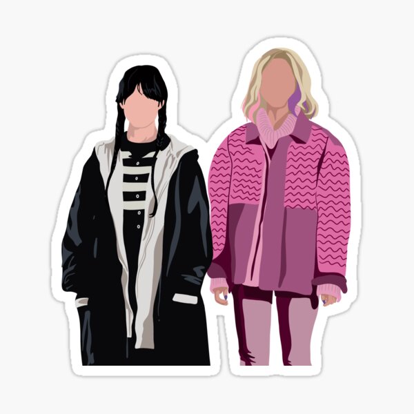 "Wednesday and Enid" Sticker for Sale by jekel1hr | Redbubble