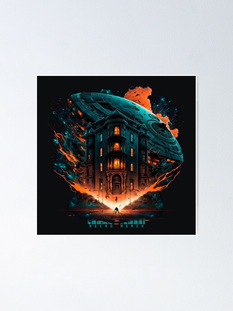 "Ufo Attack - Necro Merch " Poster for Sale by NecroMerch | Redbubble