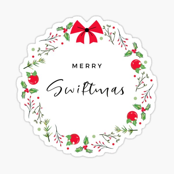 "Taylor Swift Swiftmas " Sticker for Sale by arielbaker | Redbubble