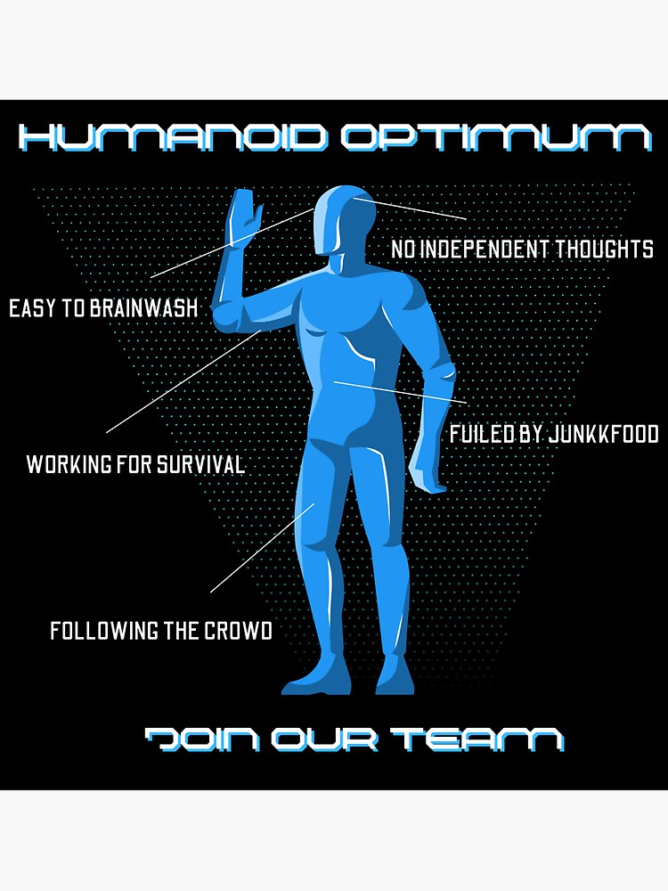 "Humanoid Optimum funny ai humanoid human" Sticker for Sale by reka88 ...