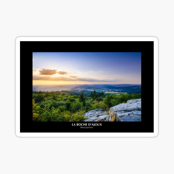 "La Roche d'Ajoux at sunset" Sticker for Sale by gaelfphoto | Redbubble