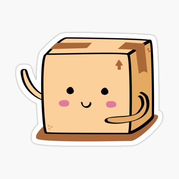 "Cute box illustration" Sticker for Sale by CutestShopEver | Redbubble