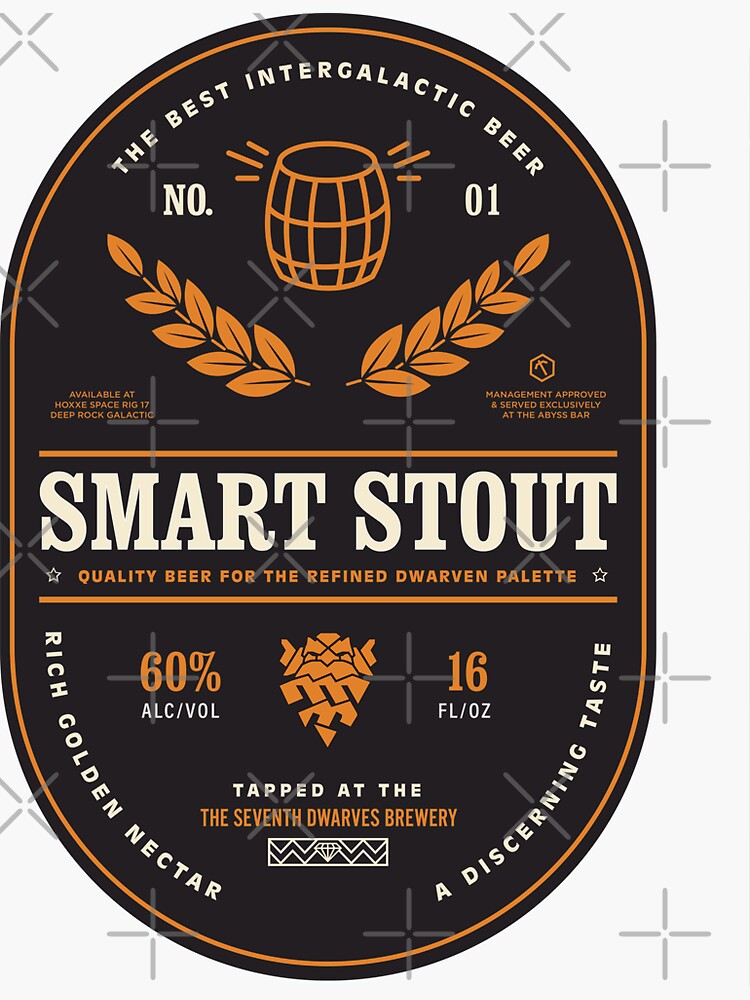 "Deep Rock Galactic Smart Stout" Sticker for Sale by tjlarson2k | Redbubble