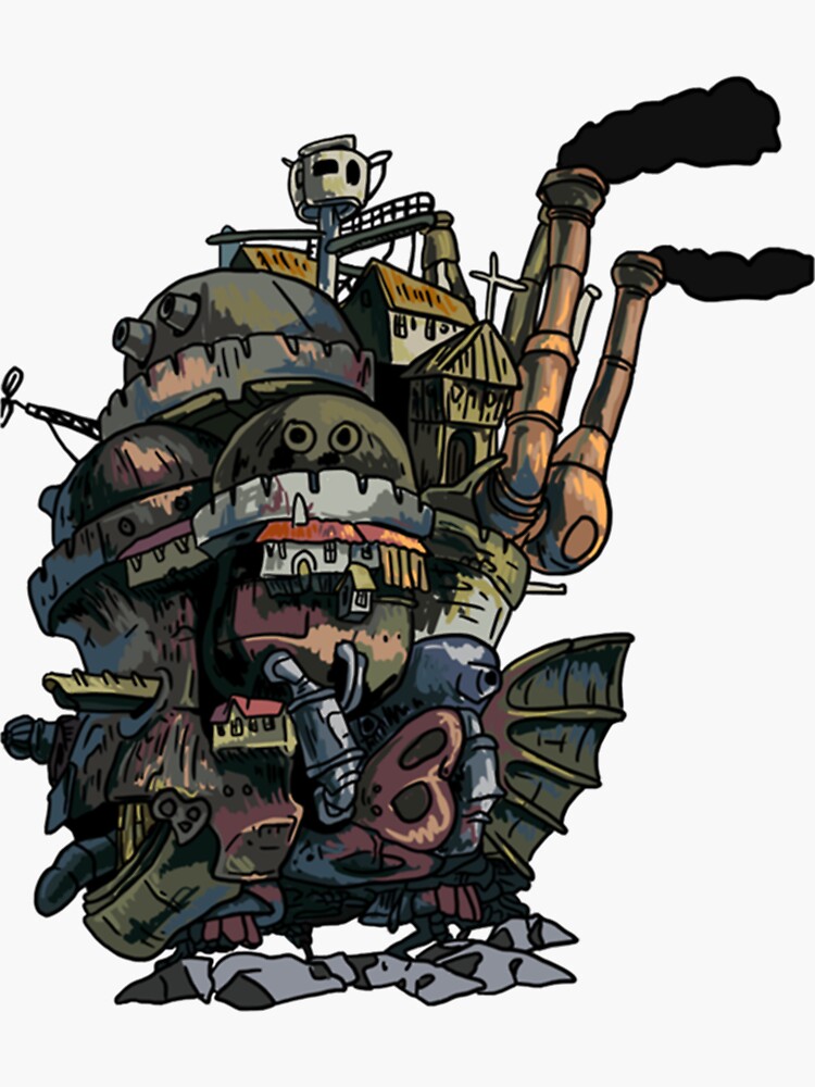 "Howl_s Moving Castle (1)" Sticker for Sale by LeslieToCA | Redbubble