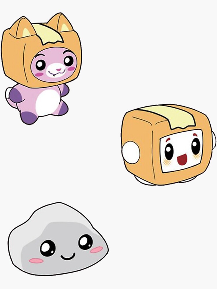 "Lankybox Rocky, Boxy, and Foxy Pack " Sticker for Sale by LillyHodgson ...