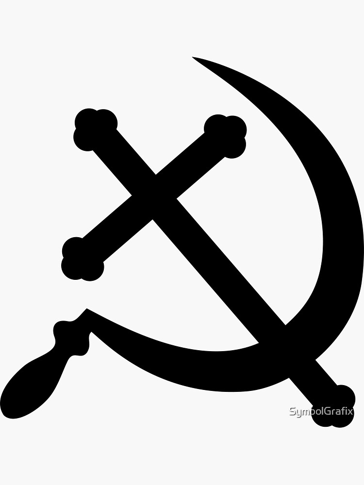 "Cross and Sickle" Sticker by SymbolGrafix | Redbubble
