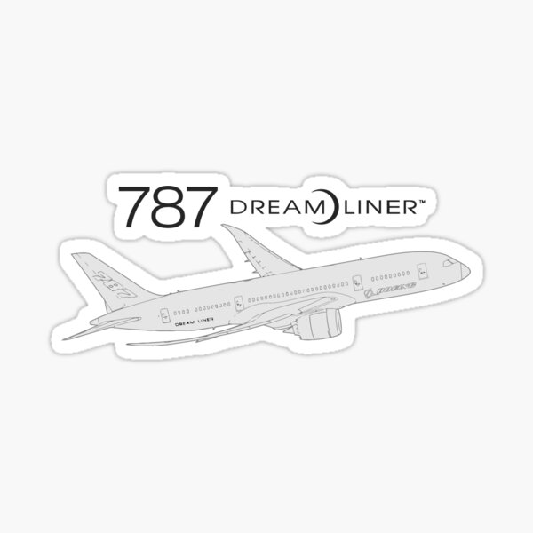 "BOEING 787 DREAMLINER" Sticker for Sale by AfrajurSiam | Redbubble
