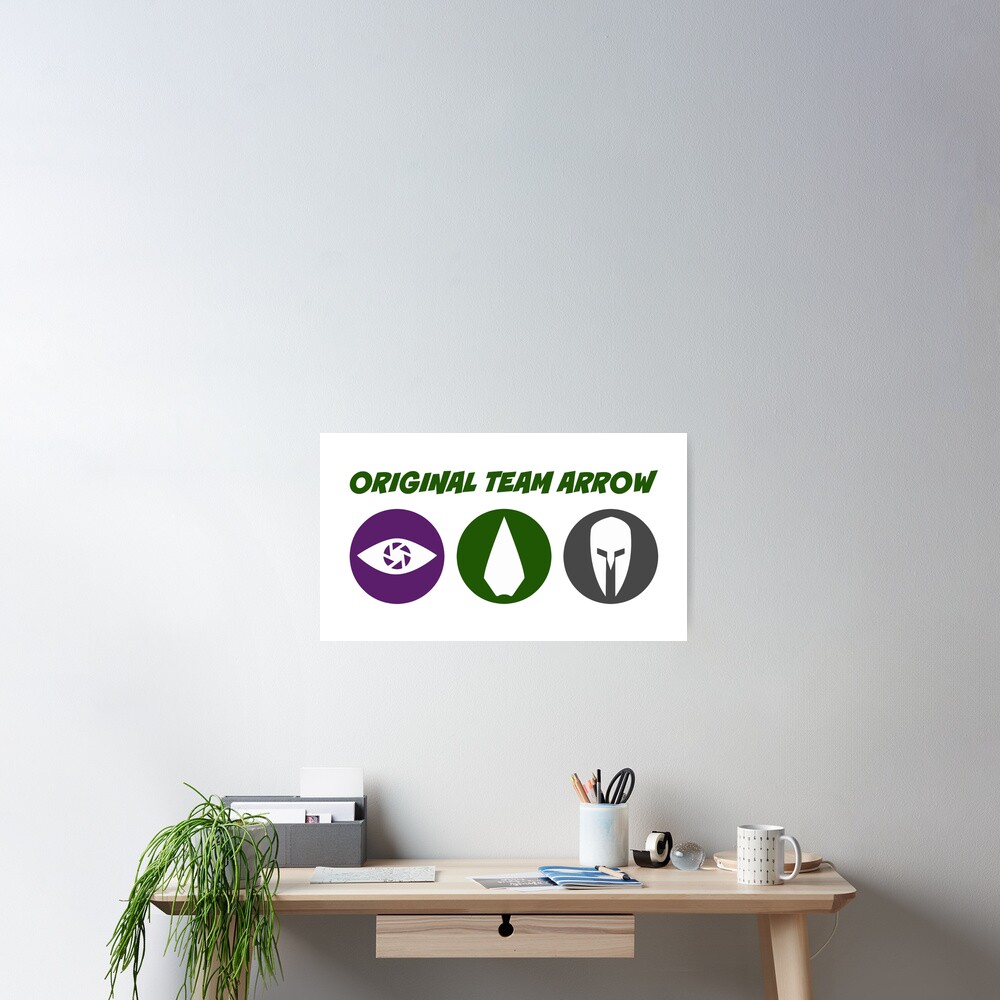 "Original Team Arrow - Colorful Symbols - Hero Logos" Poster by ...