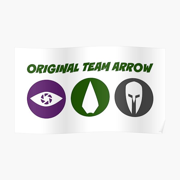"Original Team Arrow - Colorful Symbols - Hero Logos" Poster by ...