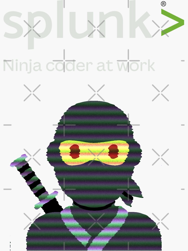 "Splunk, Ninja Coder at work python coding design" Sticker for Sale by ...