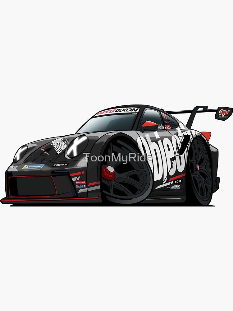 "Walls GT3 Cup Race Car" Sticker for Sale by ToonMyRide | Redbubble