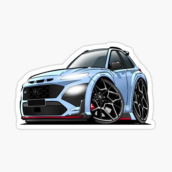 "Kona N Line Cartoon" Sticker for Sale by ToonMyRide | Redbubble