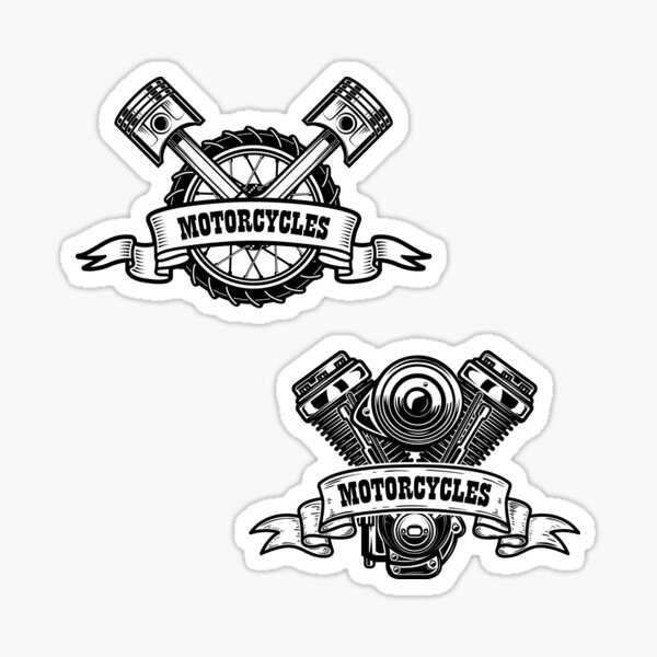 "Motorcycle engine logo" Sticker for Sale by Sticker-Palace- | Redbubble