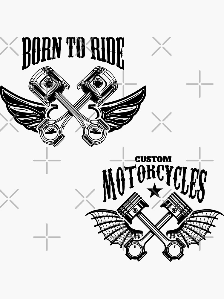 "Custom motorcycle engine logo" Sticker for Sale by Sticker-Palace ...