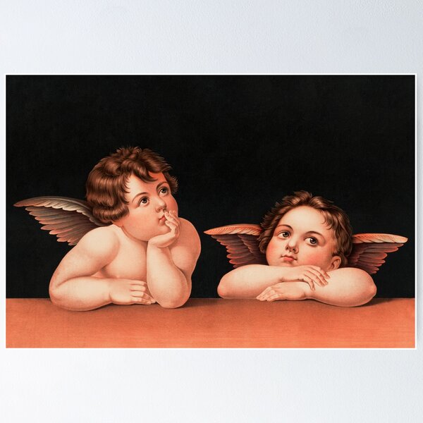 "Angels after Raphael" Poster by Viastilano | Redbubble