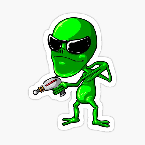 "Alien Gunner" Sticker for Sale by stikitot | Redbubble