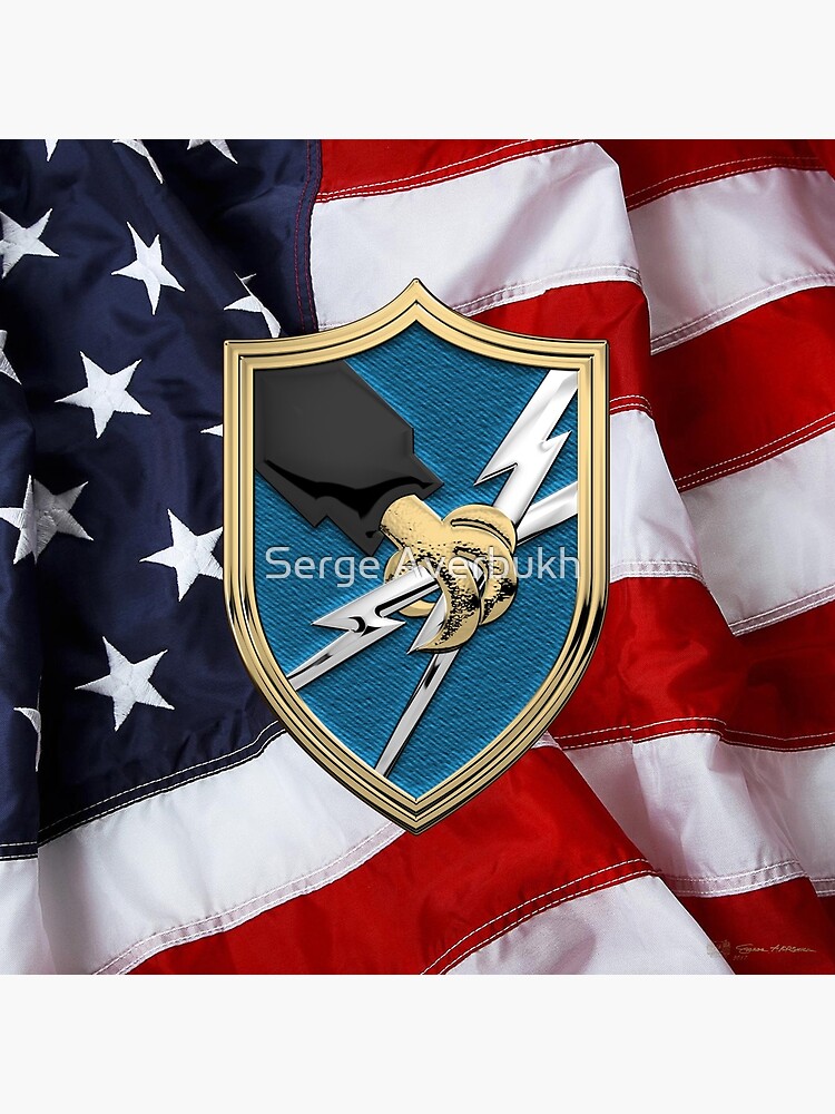 "U.S. Army Security Agency - ASA Patch over American Flag" Poster by ...