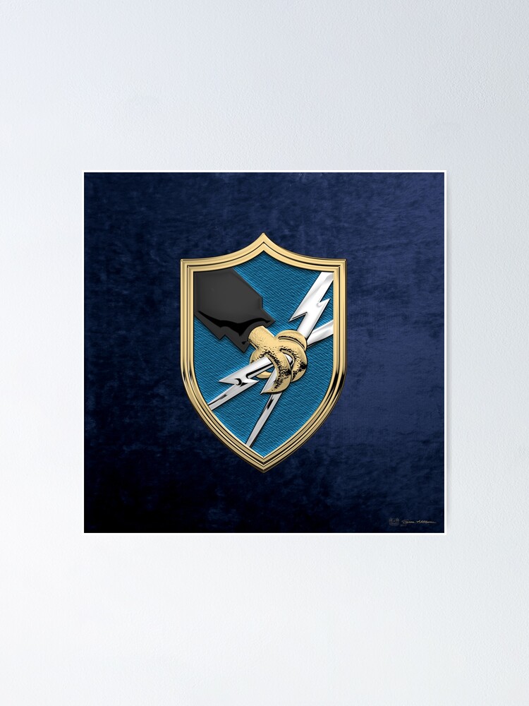 "U.S. Army Security Agency - ASA Patch over Blue Velvet" Poster by ...