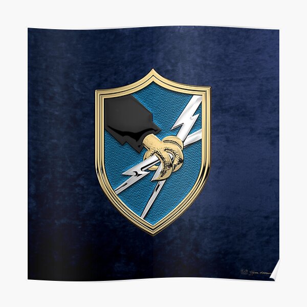 "U.S. Army Security Agency - ASA Patch over Blue Velvet" Poster by ...
